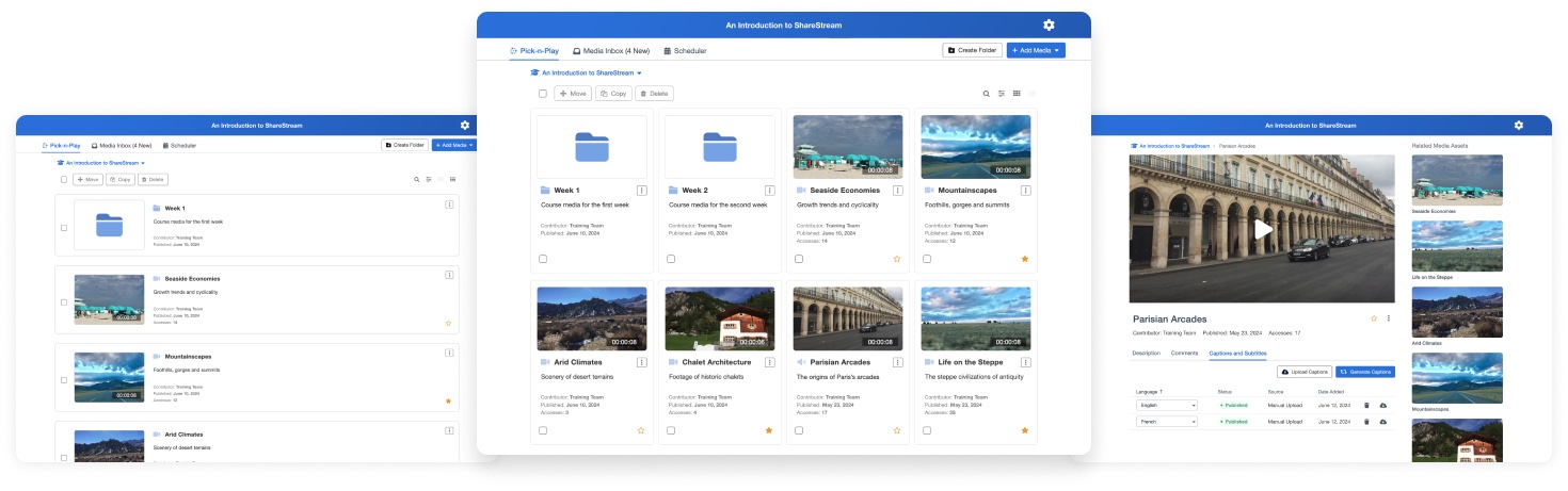 The ShareStream Video Platform for Education